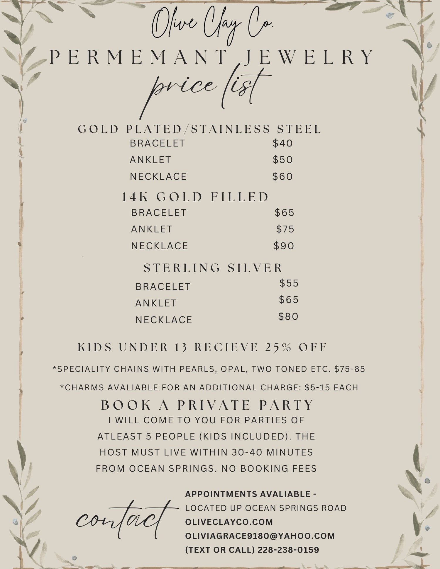 Handmade Jewelry & Polymer Clay Supplies – Olive Clay Company